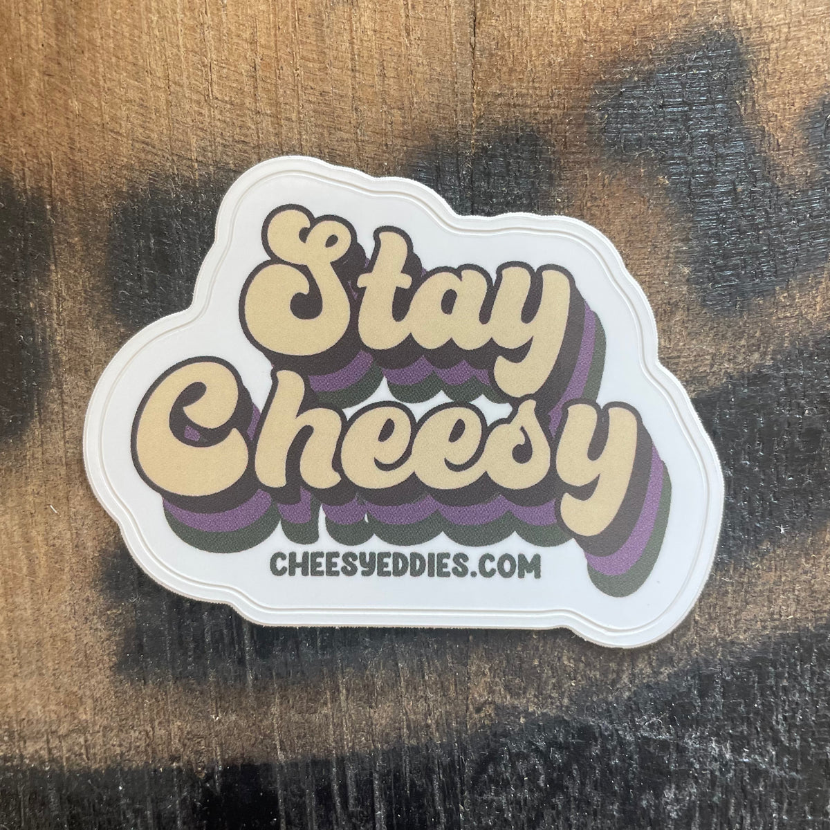 "Stay Cheesy" Sticker – Cheesy Eddie's